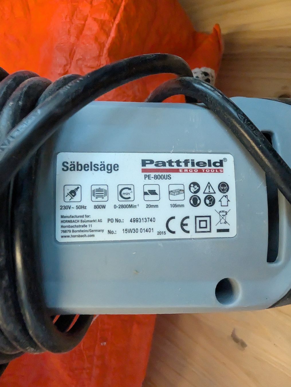 Scie sabre électrique Pattfield (Gebraucht) in Lajoux JU für CHF 19 ...