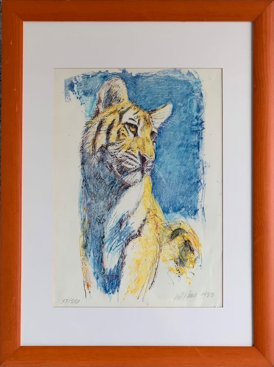 Fritz Hug (1921-1989) Tiger Lithographie Handsigniert (Gebraucht) in Root für CHF 195 – mit ...
