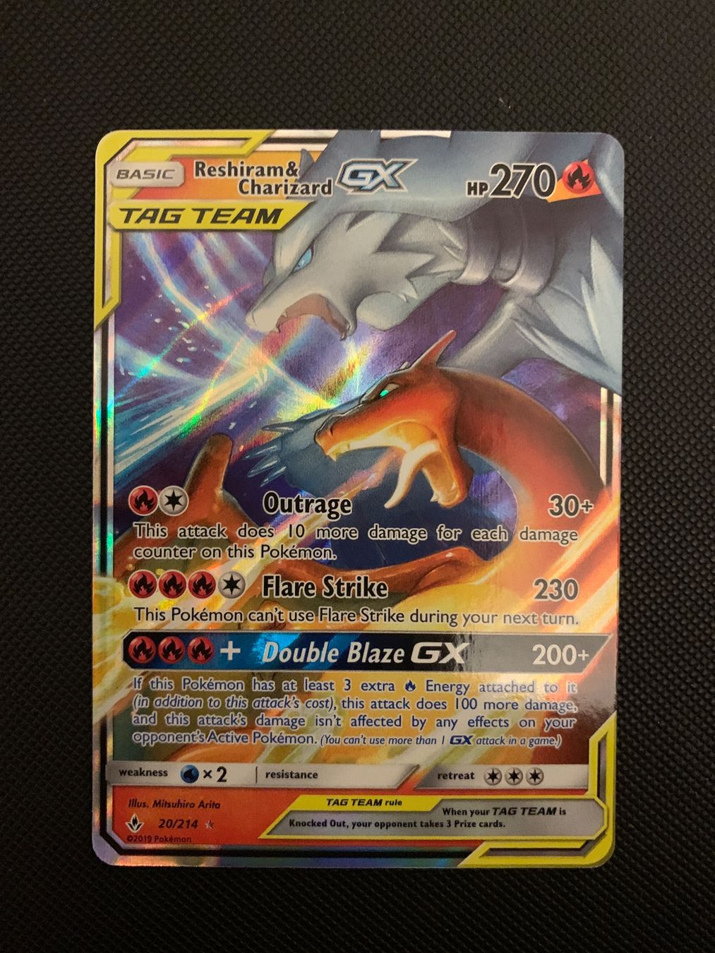 Reshiram & Charizard GX 020 tag team Pokemon card (Neu (gemäss ...