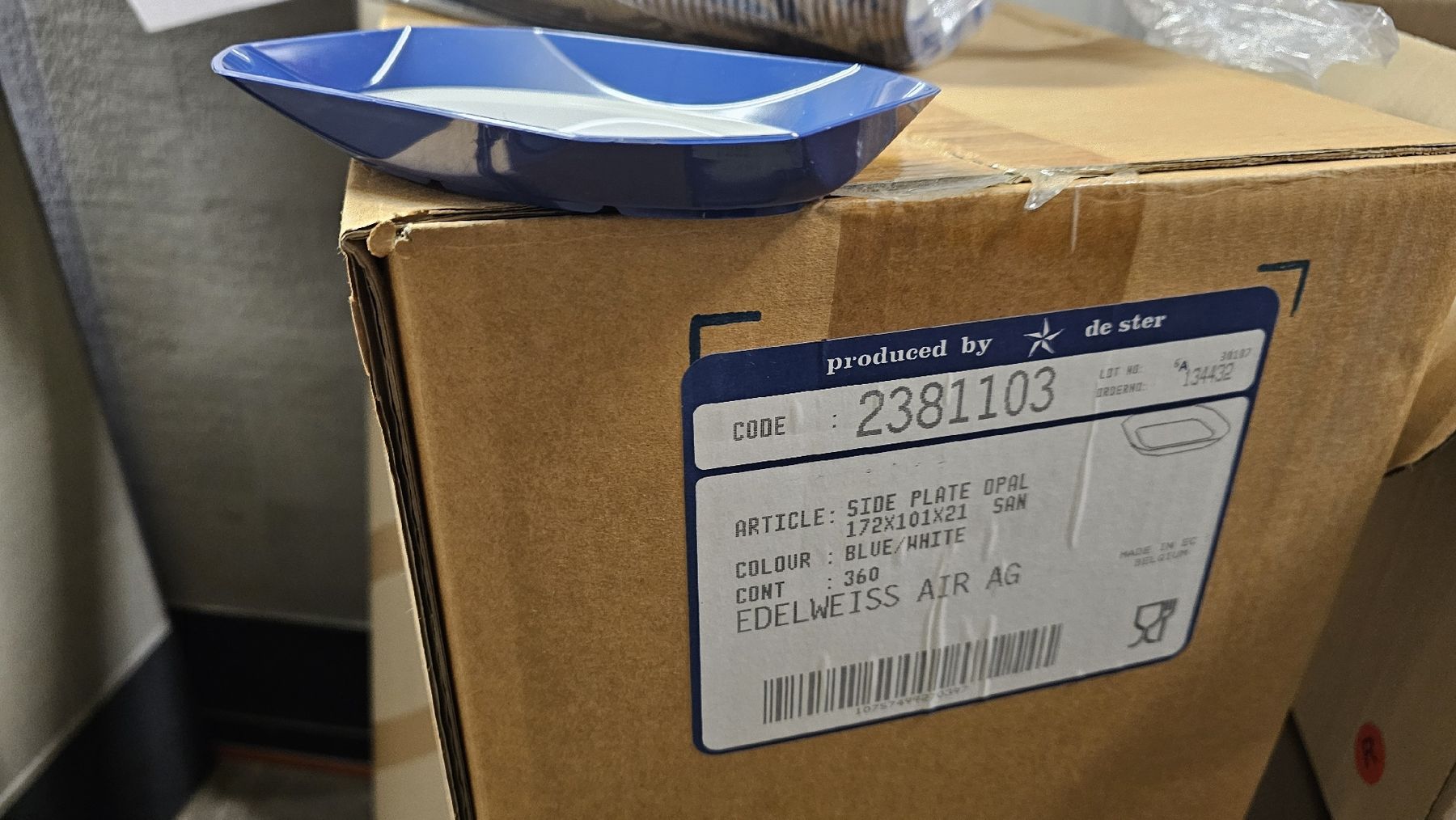 Edelweiss Air Side Plate OPAL ( 60 Stück ) (Neu und originalverpackt ...