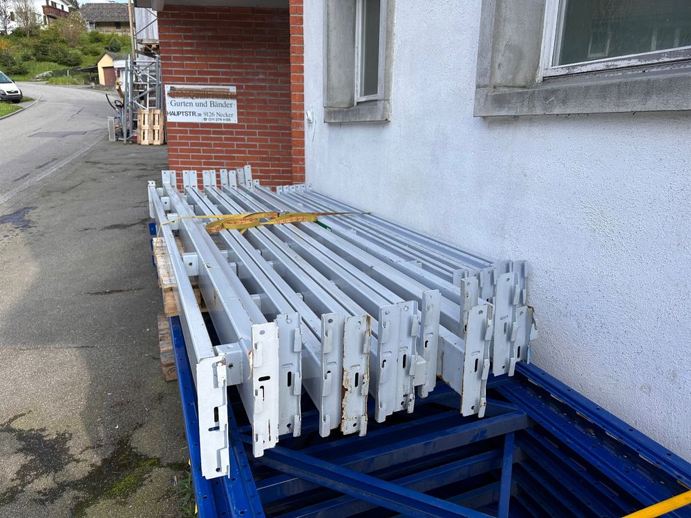 grosser Posten Palettenregal 10 Stützen 400x100cm 18 Träger (Gebraucht ...