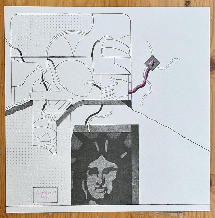 Lithografie handsigniert Urs Dickerhof (ID b3703) (Gebraucht) in Gelterfingen für CHF 50 – mit ...
