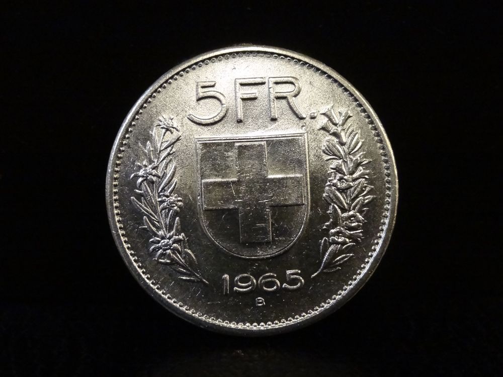 5 Franken Silber 1965 Fünfliber Münze (Gebraucht) in Kerzers für CHF 25 – mit Lieferung auf ...
