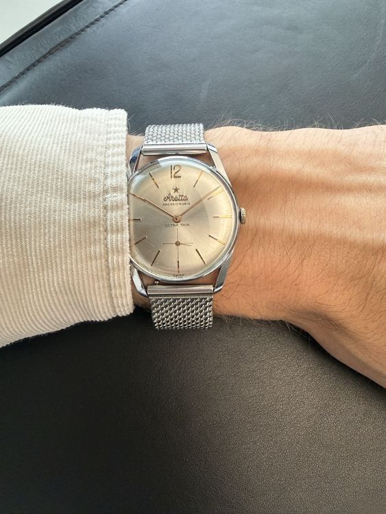 Aretta Vintage Handaufzug Armbanduhr 36mm im Omega Stil (Gebraucht) in ...