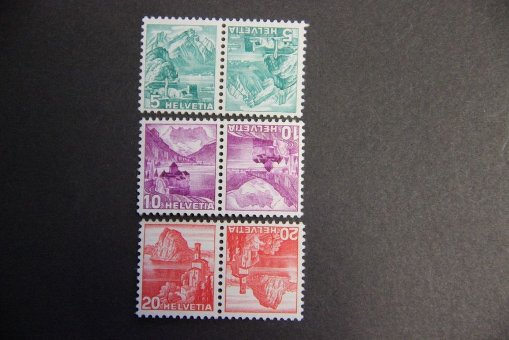 Schweiz 1937 - Kehrdrucke - Stichtiefdruck (glatt)** (Neu (gemäss Beschreibung)) in Jona für CHF ...