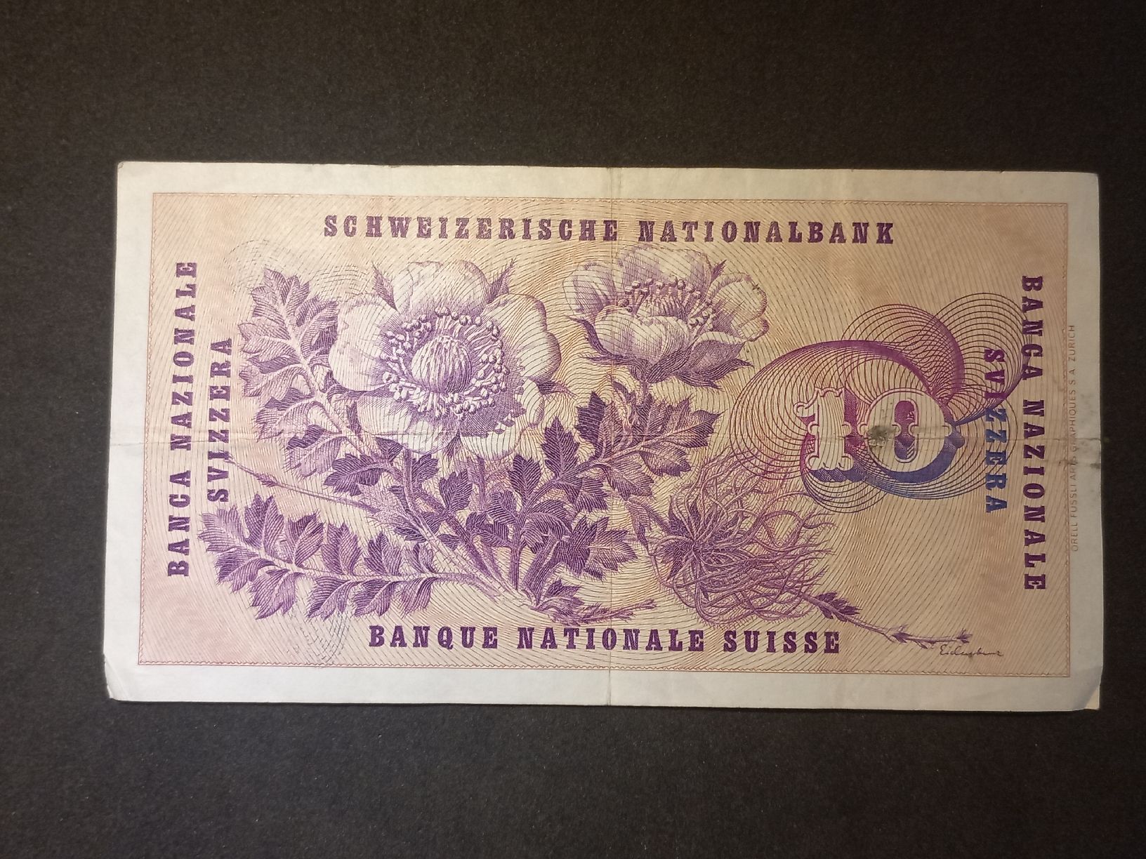 Schweizer Nationalbank - 10 Franken Note - 1963 - Serie 29 U (Gebraucht ...