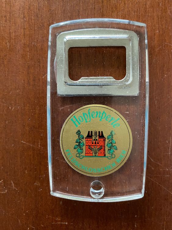vintage Feldschlösschen Hopfenperle Flaschenöffner Plexi | Kaufen auf ...