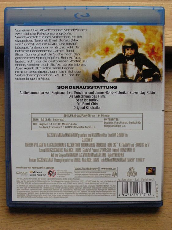 James Bond 007: Sag Niemals Nie (1983) Sehr Rar!!! (Gebraucht) in Zuzwil SG für CHF 44.5 – mit ...