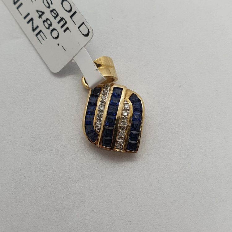 Echt 18k Gold - Diamant, Saphir Anhänger (Gebraucht) in Luzern für CHF ...