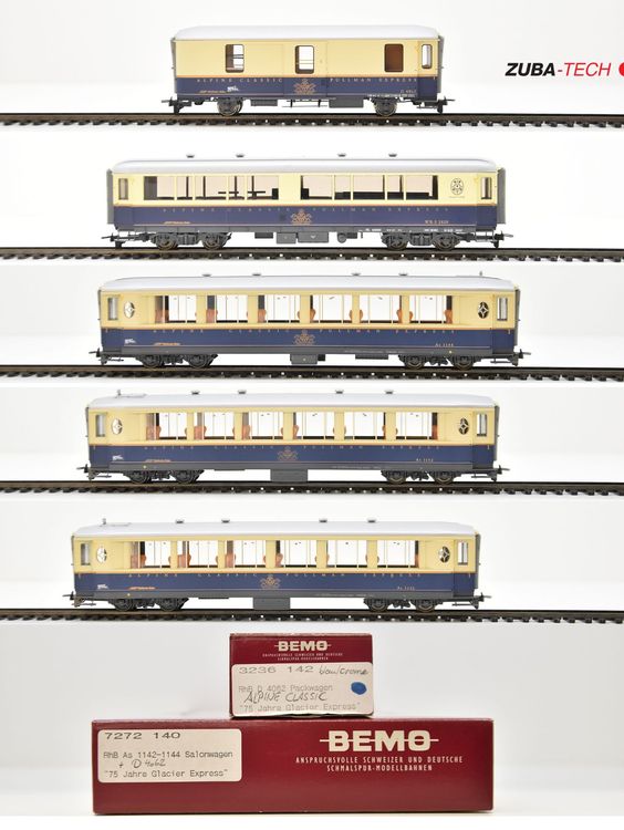 Bemo Personenwagen-Set Alpin Classic Pullman Express RhB OVP (Gebraucht ...