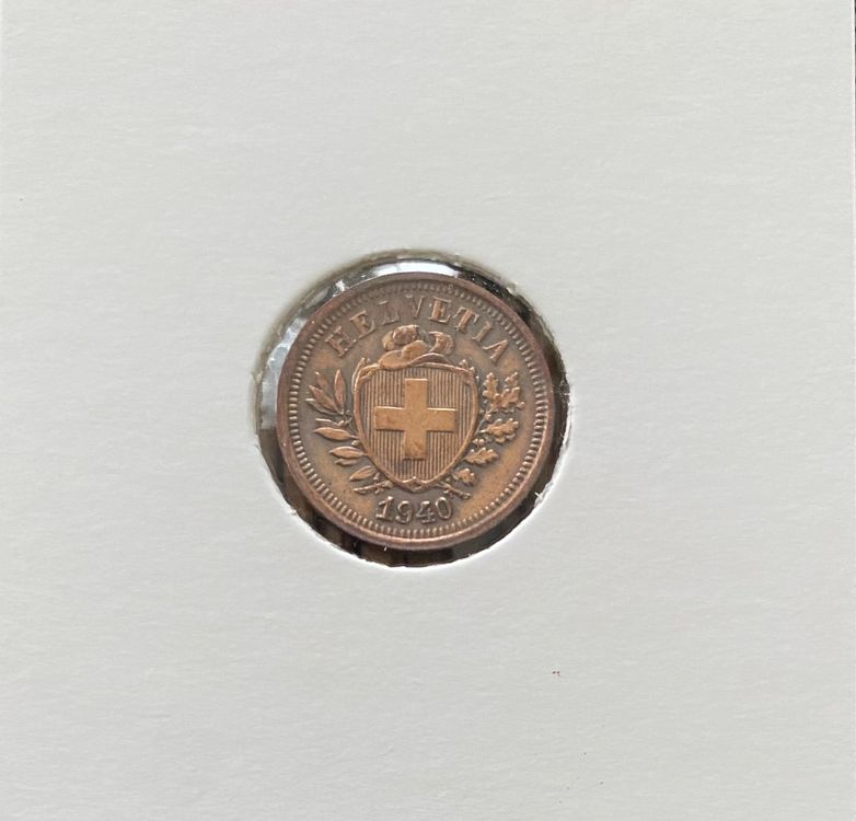 Schweiz 1 Rappen 1940 vzgl - unz ++ Teil Perlmutt Patina ++ (Neu (gemäss Beschreibung)) in ...