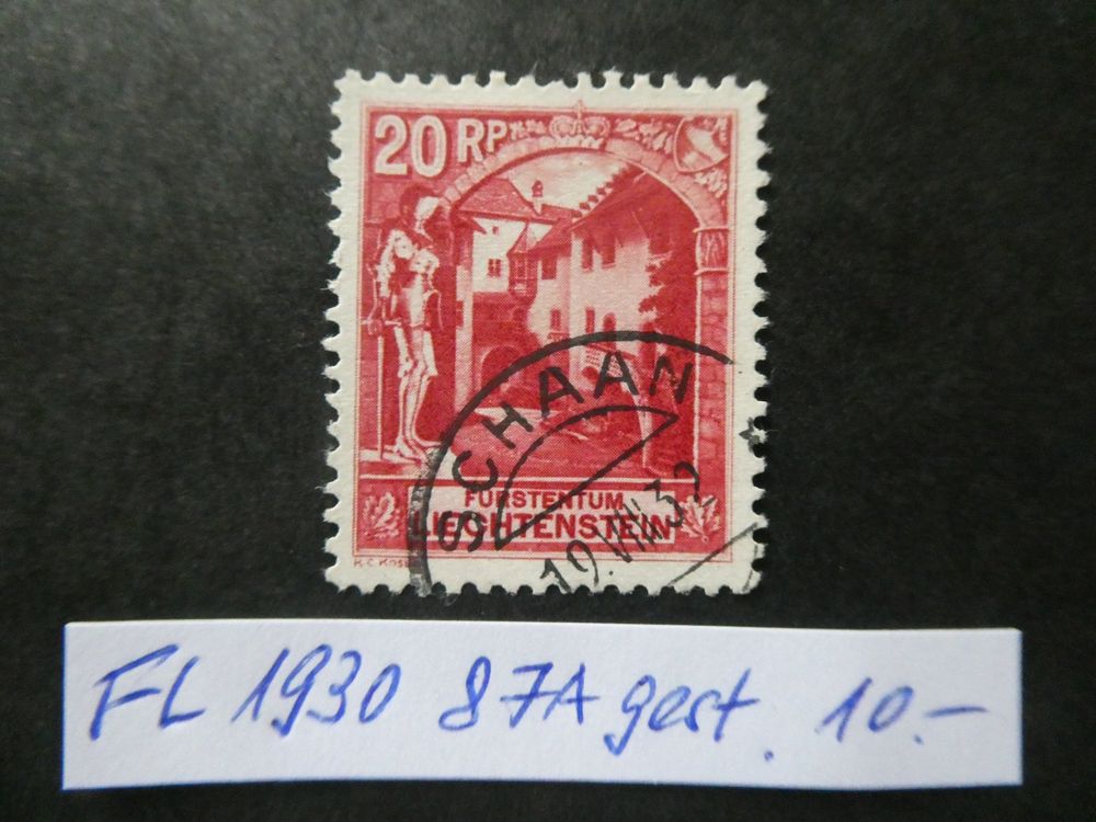 FL 1930 Nr. 87A gestempelt (Gebraucht) in Lausen für CHF 1.5 – mit Lieferung auf Ricardo kaufen
