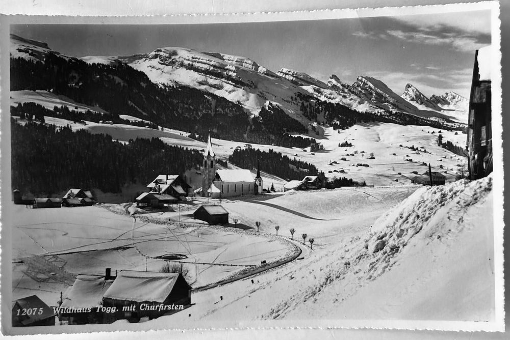 Wildhaus, Toggenburg, mit Churfirsten, Foto Gross, 1948 (Gebraucht) in Frauenfeld für CHF 3.8 ...