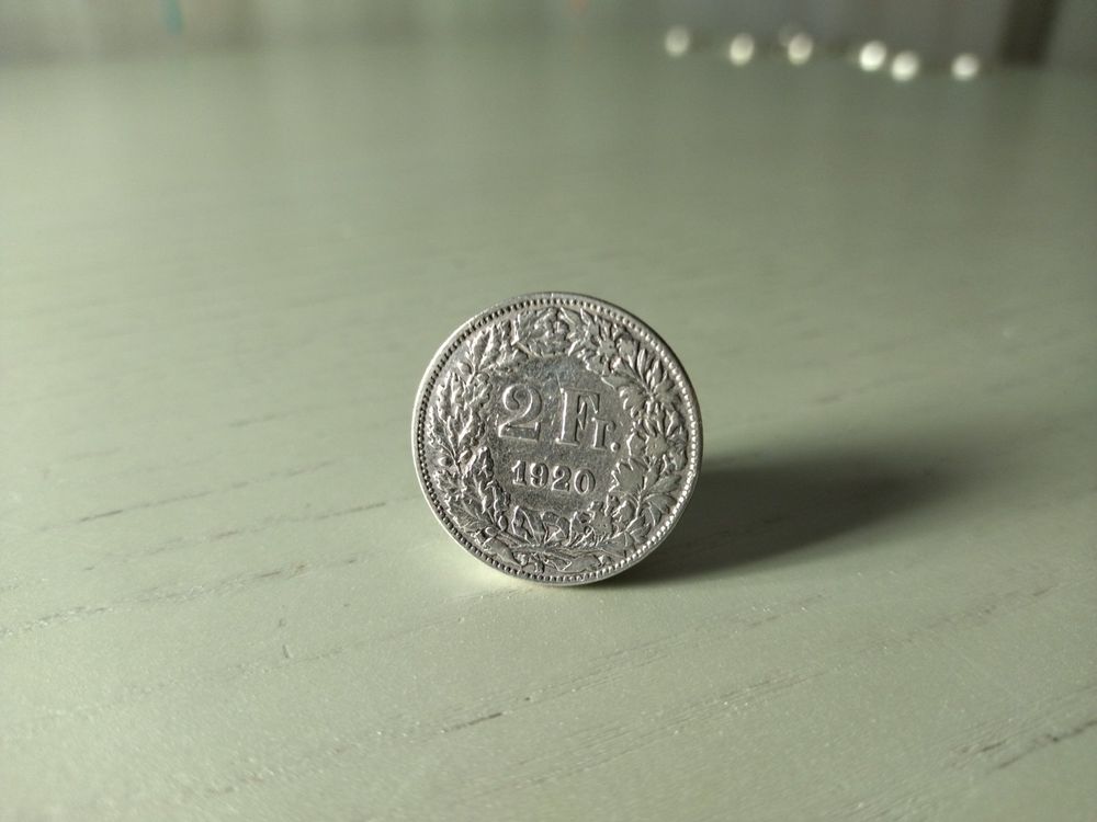 MÜNZE 1920 2 FRANKEN HELVETIA SCHWEIZ (Gebraucht) in Zug für CHF 4 – mit Lieferung auf Ricardo ...