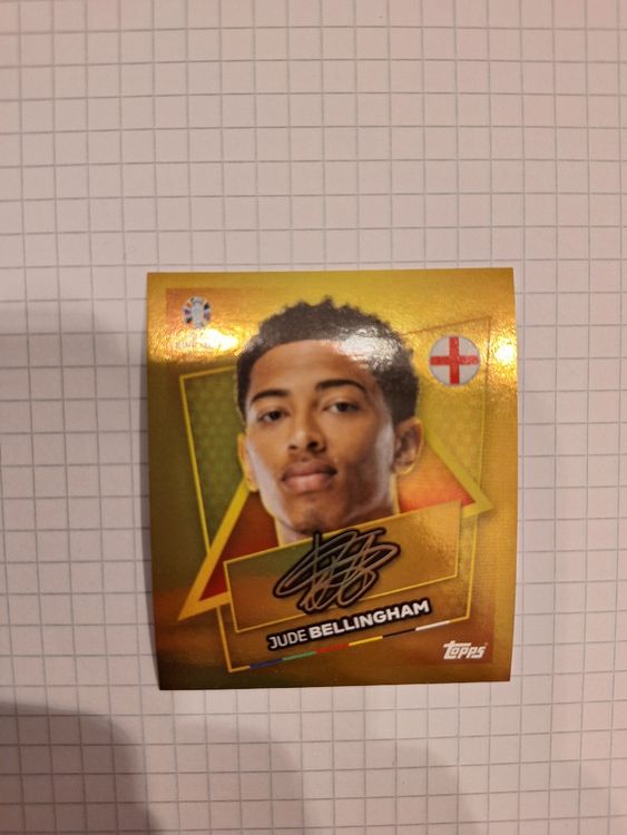 JUDE BELLINGHAM GOLD SIGNATURE. Topps ENG SP Uefa Euro 2024 (Gebraucht ...