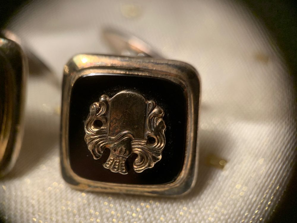 Manschettenknöpfe Silber 800 stamp Wappen Vintage 60er 70er (Gebraucht ...