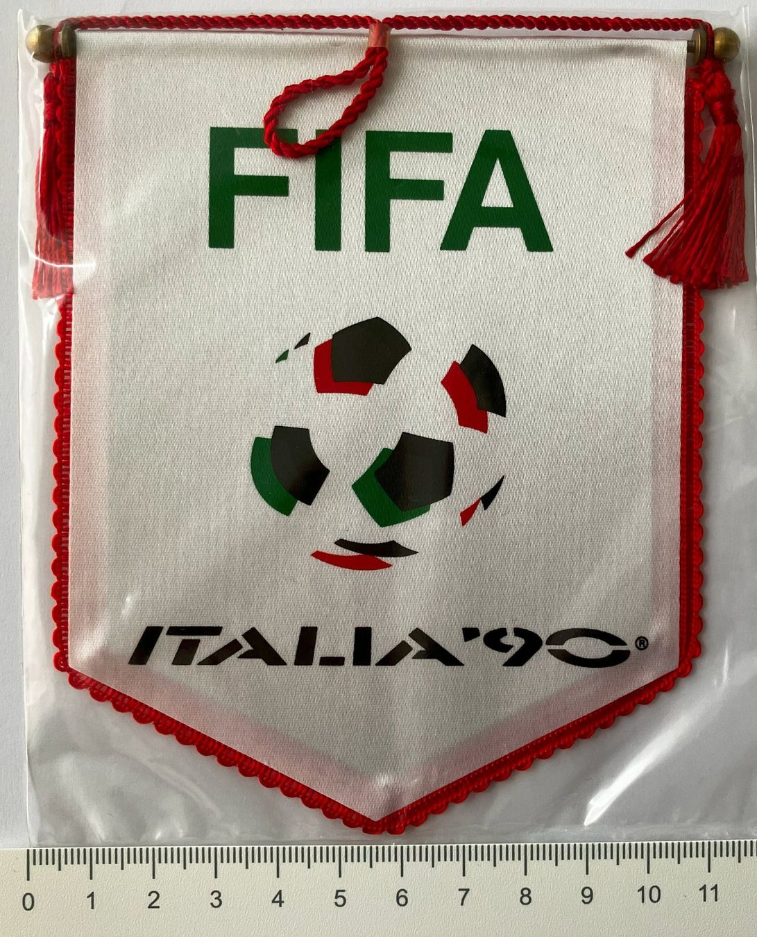 Vintage Fanion/Wimpel FIFA ITALIA '90 (13.5 cm / 11 cm) (Neuf avec ...