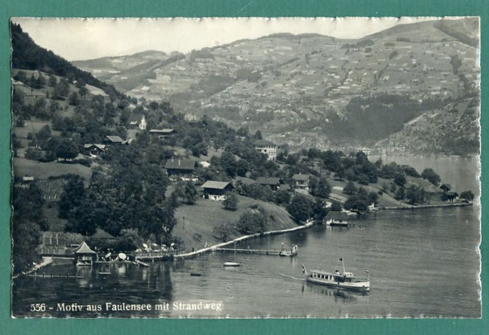 Faulensee mit Strandweg, 1949 (Gebraucht) in Sargans für CHF 1 – mit ...
