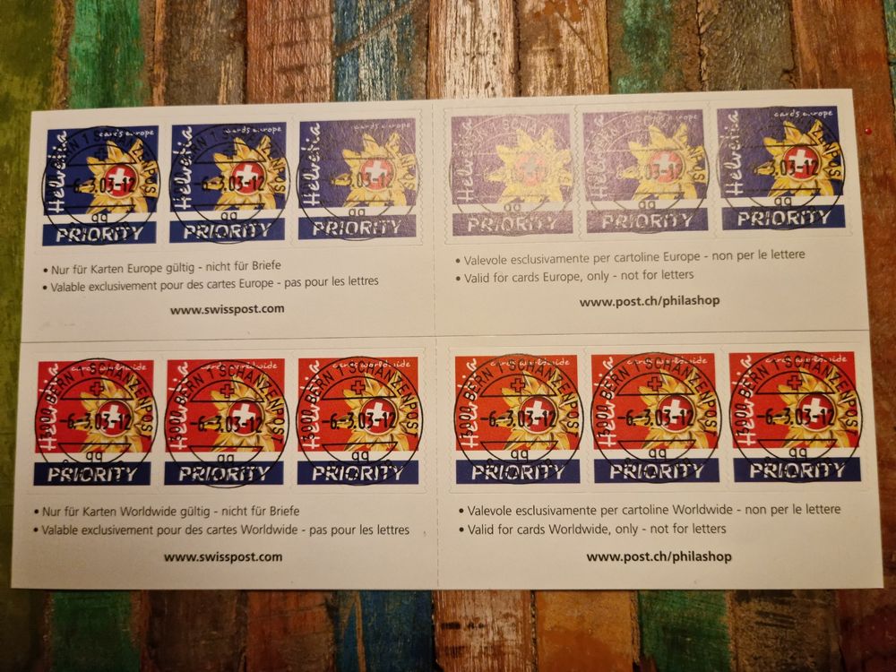 2002 2 Markenheftchen Gruss aus der Schweiz Vollstempel (Gebraucht) in Arni AG für CHF 10 – mit ...