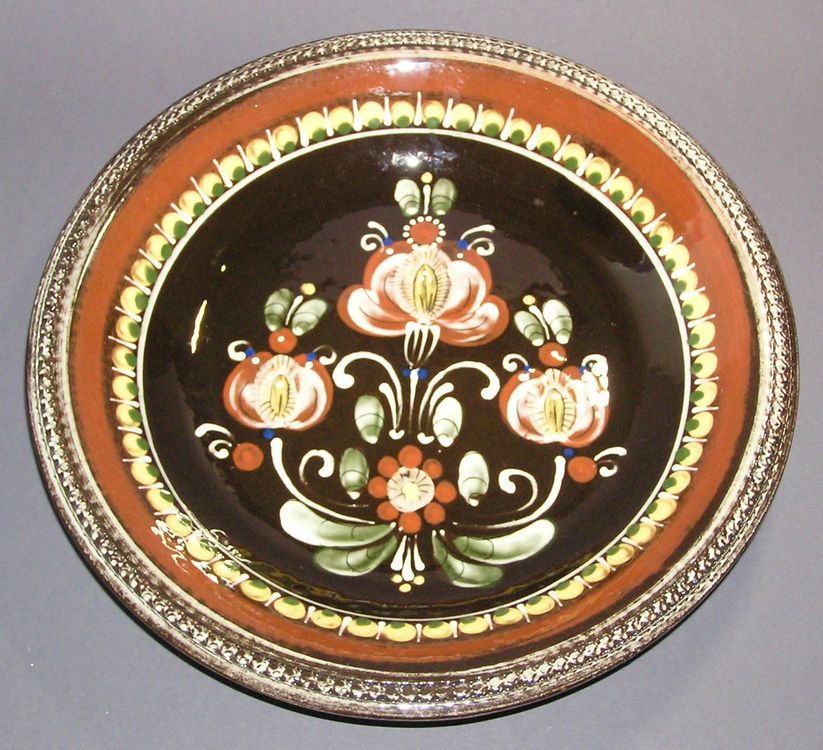 Wandteller Kohler Biel Handarbeit, Blumenmuster (Gebraucht) in Grenchen ...