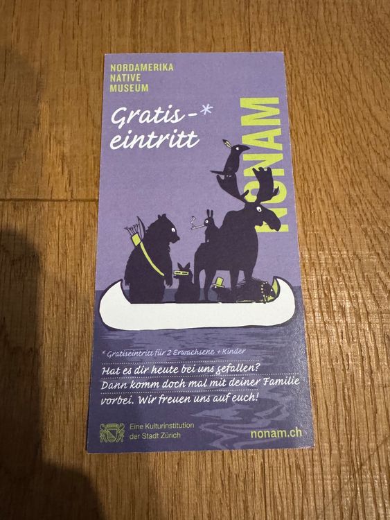 Fam. Gratiseintritt ins NONAM Museum (Neu und originalverpackt) in Zürich für CHF 7 – mit ...