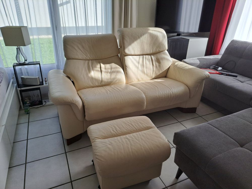 Stressless Sofa 2er, Leder Weiss-Creme (Gebraucht) in Sitterdorf für CHF 1 – nur Abholung auf ...