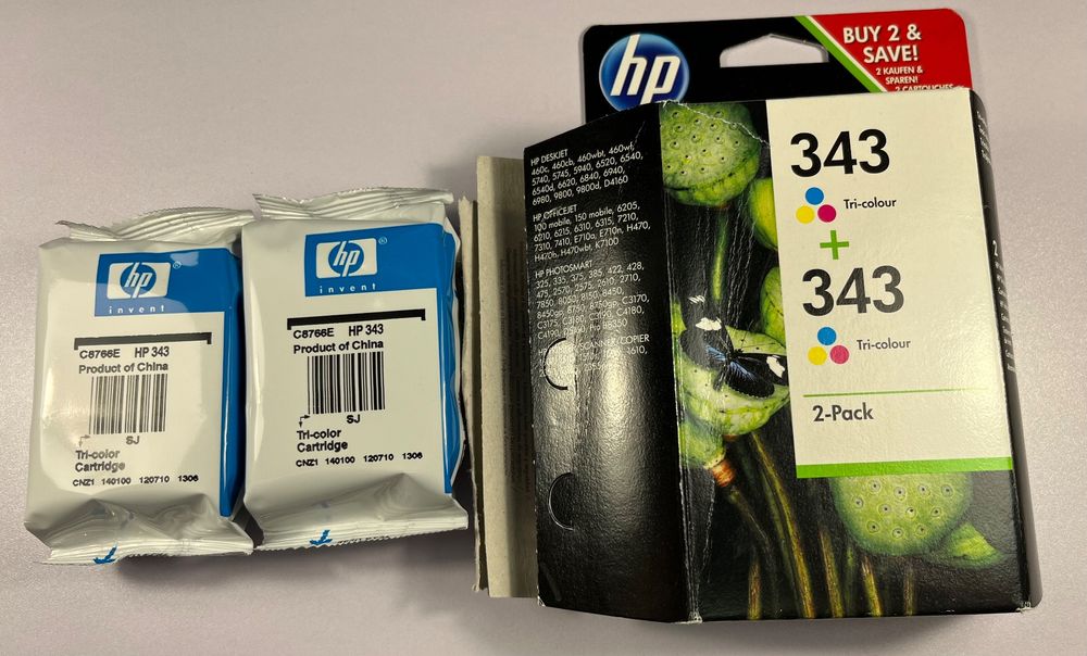 HP Tinte Patrone 343 Tri-colour 2er-Pack | Kaufen auf Ricardo