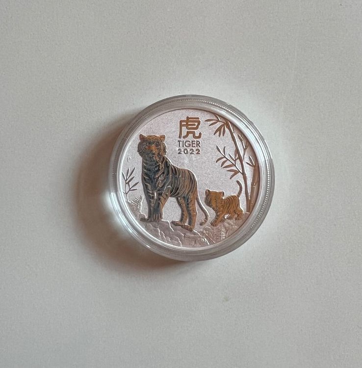 Silbermünze Jahr des Tigers 2022 Lunar 3 / 1 OZ (Neu und originalverpackt) in Spiringen für CHF ...