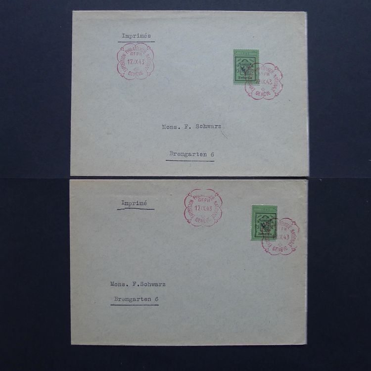 1943 Nr. W17L + W17R Einzelwerte auf FDC | Comprare su Ricardo
