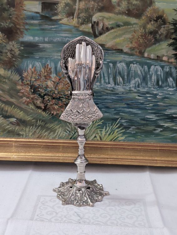 TOP KARTEN VISITENKARTEN HALTER " HAND " VERSILBERT (Gebraucht) in ...