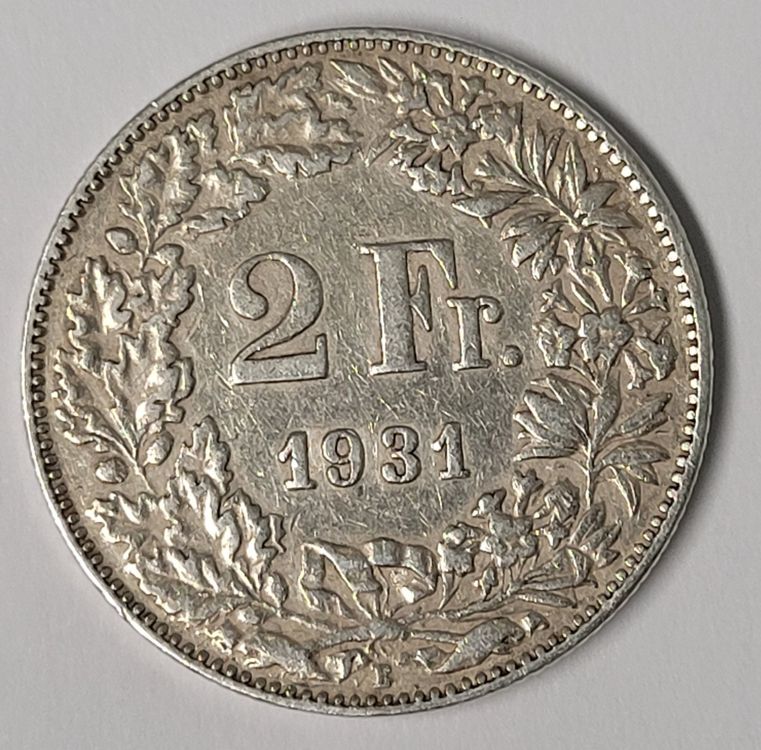 2 FRANKEN / SCHWEIZ 1931 (AUFLAGE 500'000) | Kaufen auf Ricardo