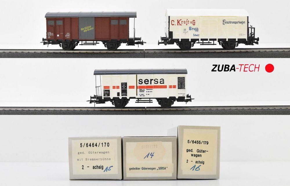 Piko 3x gedeckte Güterwagen der SBB H0 GS mit OVP (Gebraucht) in St ...