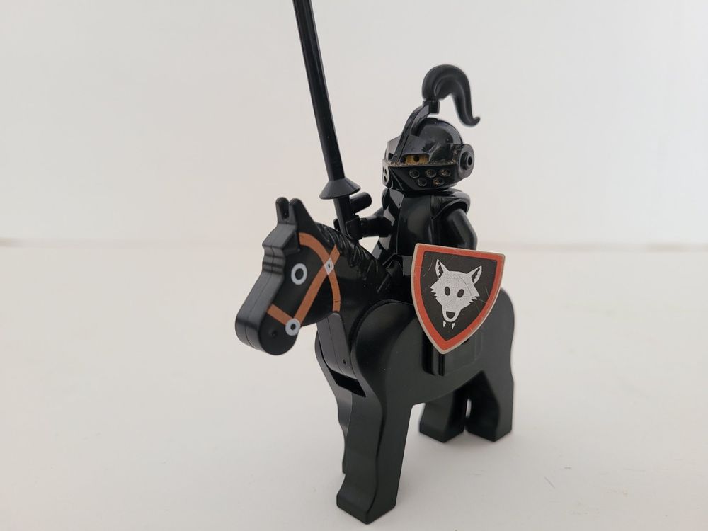 Lego castle Kingdoms ritter mit pferd. Chevalier noir Lego | Kaufen auf ...