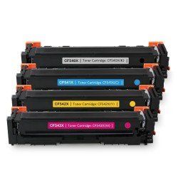 4x TONER HP Color LaserJet Pro M 254 dn (CF540X-CF543X) 203X (Neu und ...