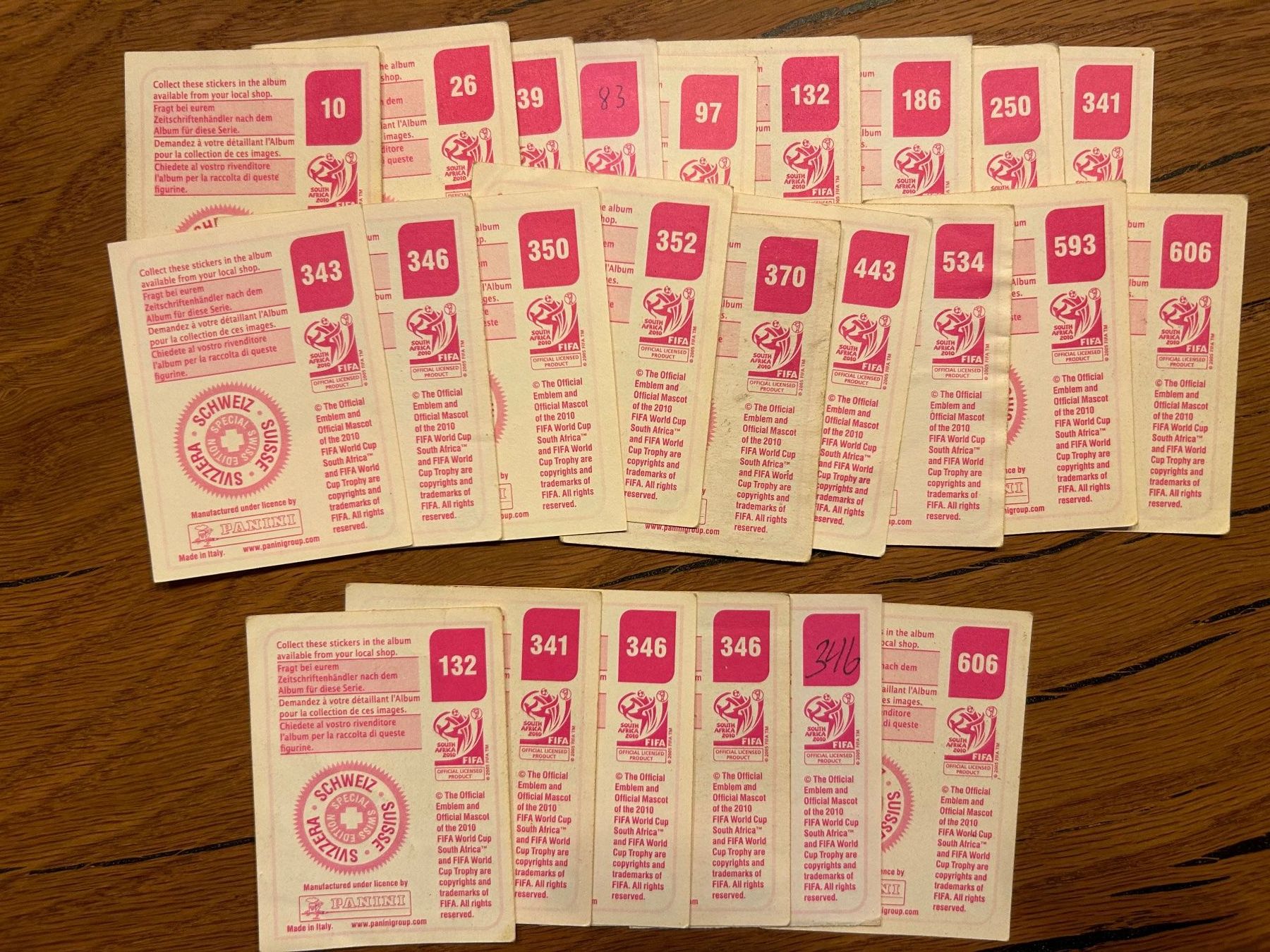 Panini Bilder / Sticker - FIFA World Cup South Africa 2010 (Neu (gemäss ...
