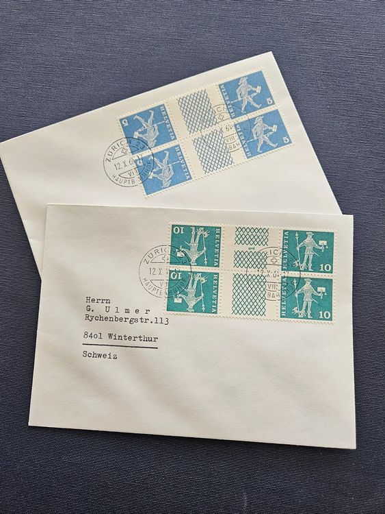 2 Couverts Kehrdrucke mit Zwischensteg | Kaufen auf Ricardo