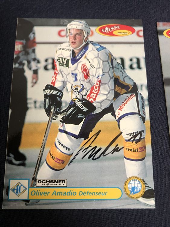 Oliver Amadio La Chaux de fond Hockey Card signiert (Gebraucht) in ...