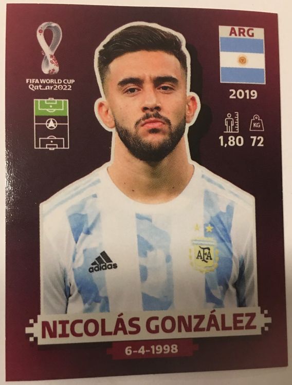 Nicolás González Panini (ARG 18) FIFA Word Cup Qatar 2022 (Neu (gemäss ...