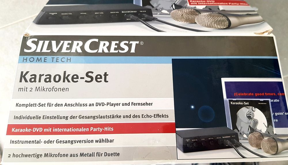 SILVER CREST Karaoke-Set mit zwei Mikrofonen (Neu (gemäss Beschreibung ...