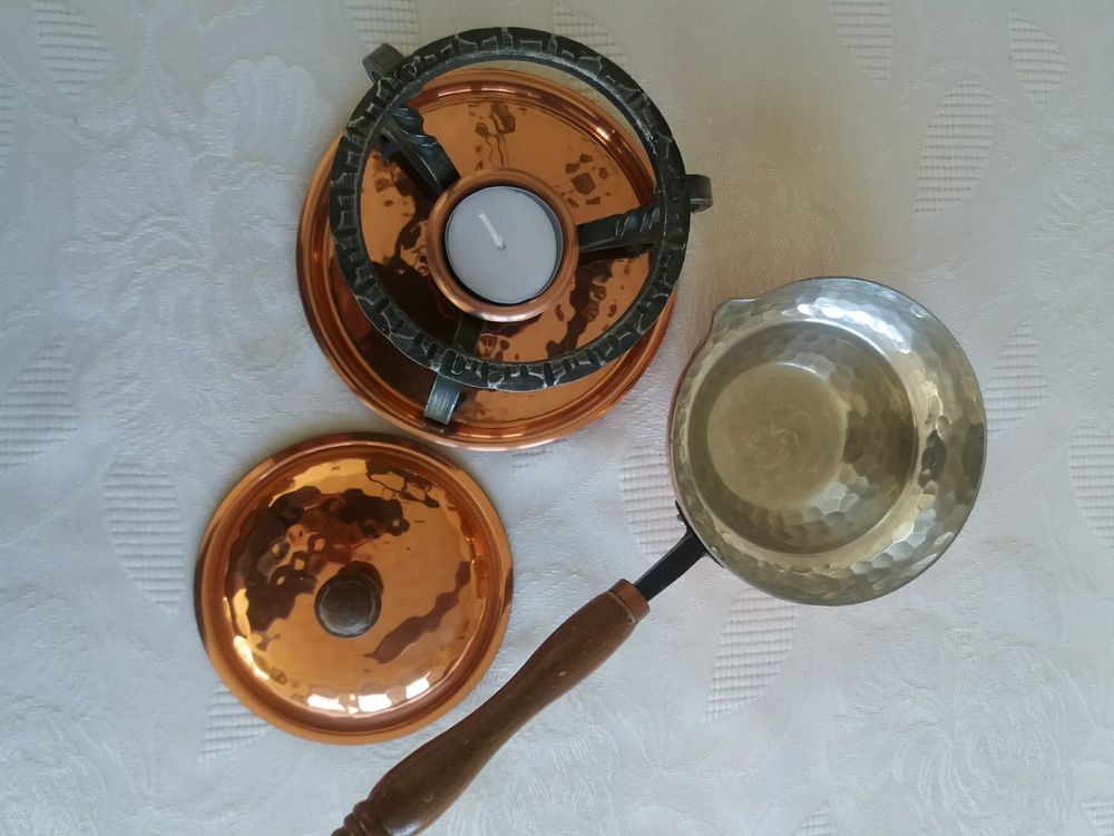 Réchaud à flamber en cuivre et fer forgé (D'occasion) à Sierre pour CHF ...