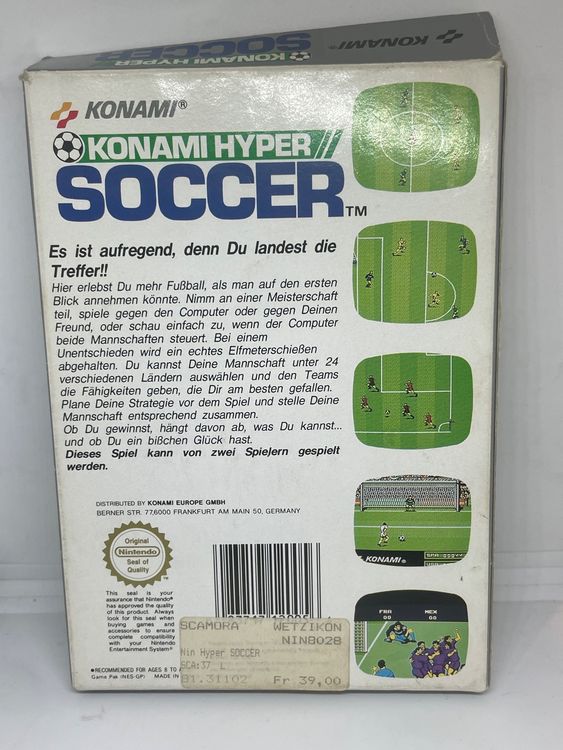 Konami Hyper Soccer NES OVP Nintendo (Gebraucht) in Dietlikon für CHF ...