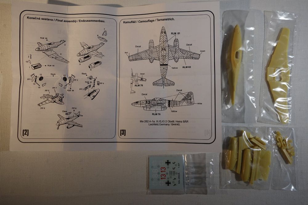 Artmaster 80140 Messerschmitt Me 262 Schwalbe Resin Kit 1:87 (Neu ...
