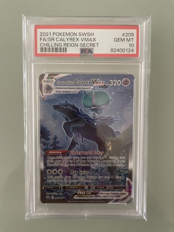 Pokémon Chilling Reign Shadow Rider Calyrex Vmax PSA 10 (Neu und originalverpackt) in Rombach ...