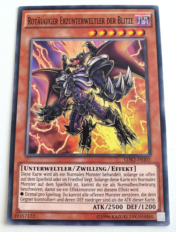 Rotäugiger Erzunterweltler der Blitze - Yu-Gi-Oh! TCG (Neu (gemäss Beschreibung)) in Zürich für ...