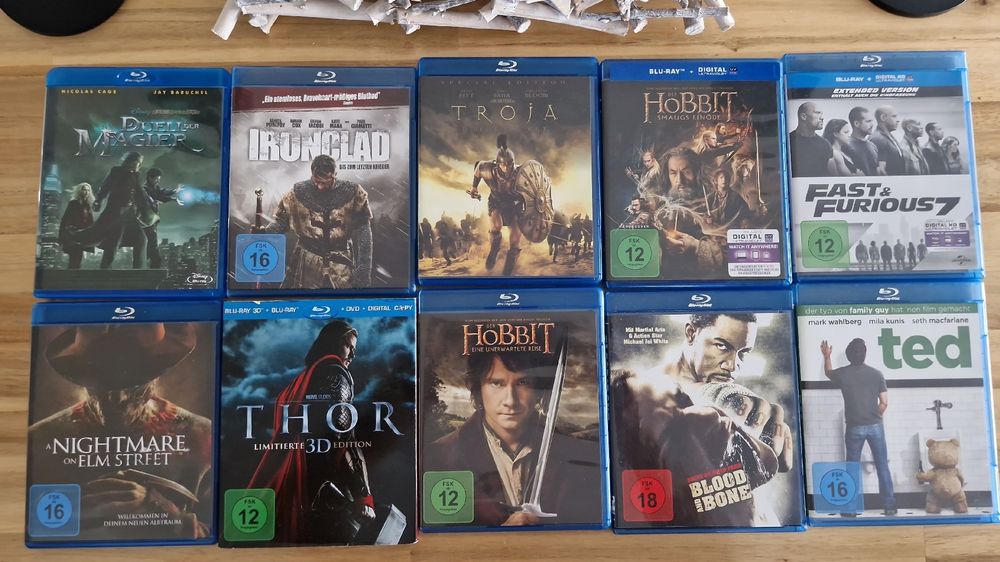 10 Blu-rays Fantasy Action Filme: Thor, Hobbit, Ironclad etc (Gebraucht) in Romanshorn für CHF 9 ...