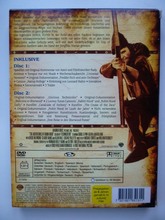 Robin Hood - Klassiker 1938 - Special Edition 2 DVD - Flynn (Gebraucht ...