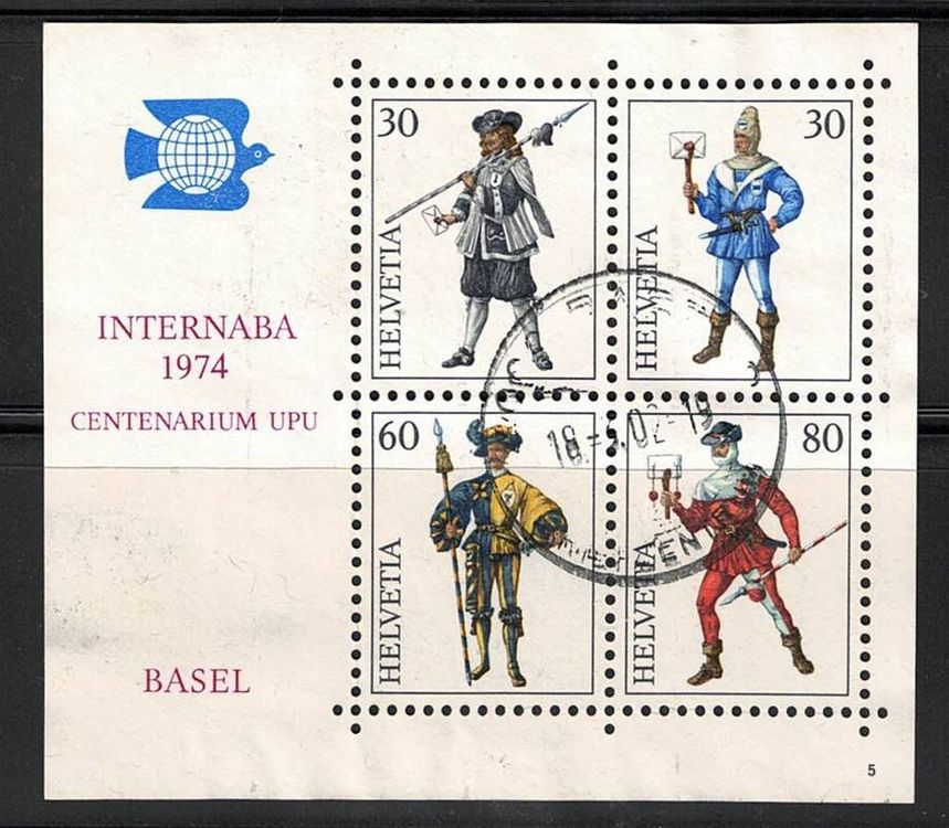 INTERNABA 1974 BASEL Gedenkblock - gestempelt | Kaufen auf Ricardo