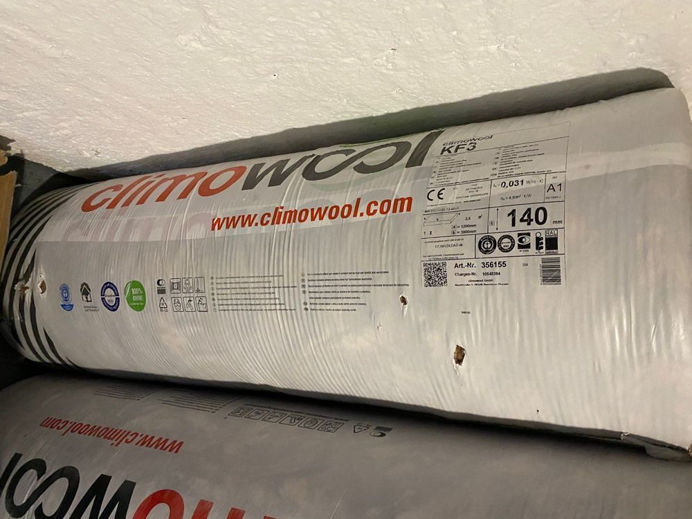 Mineralwolle Dämmplatte Climowool 4000x1200x140 mm (4 Stk.) (Neu und originalverpackt) in ...
