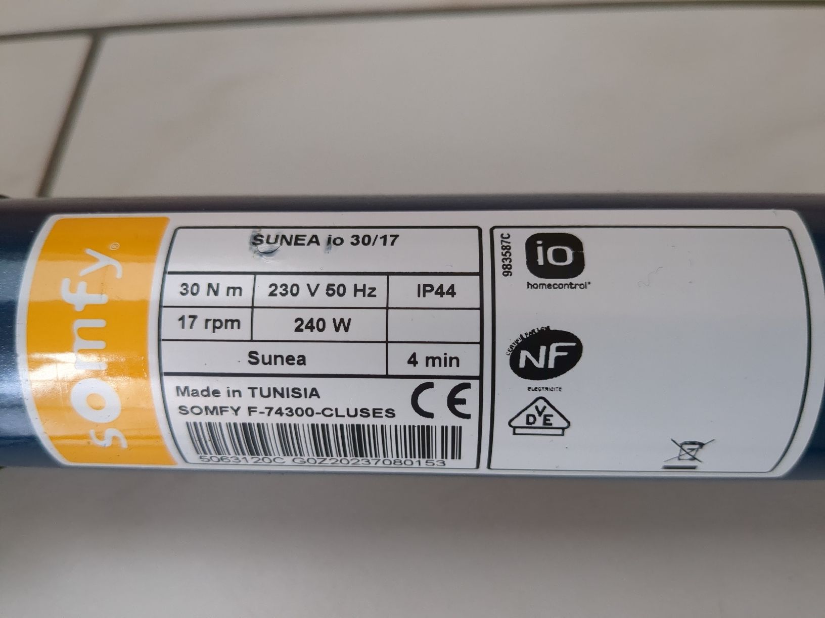 Somfy Sunea io 30/17 Rolladenmotorj (Gebraucht) in Niederwangen BE für ...