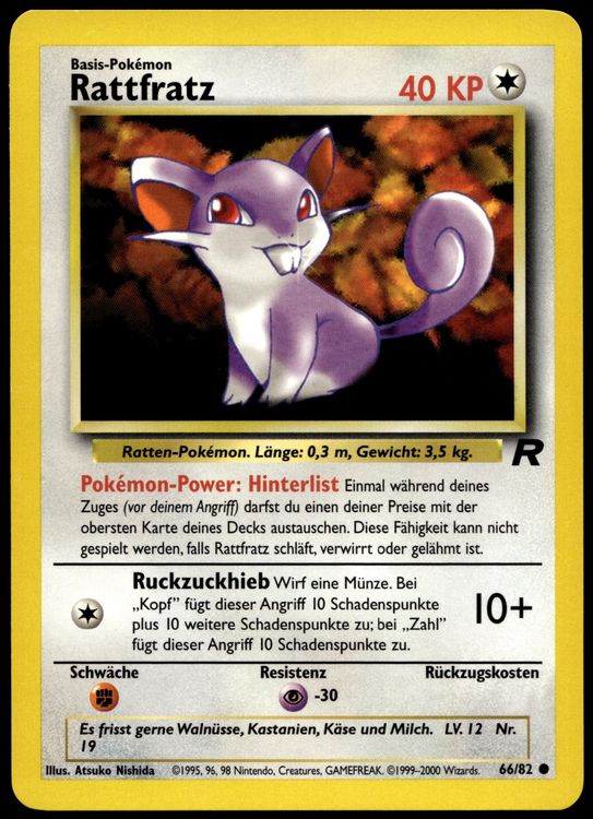 Rattfratz 66/82 Pokémon Team Rocket ab 1.- (Gebraucht) in Uster für CHF ...
